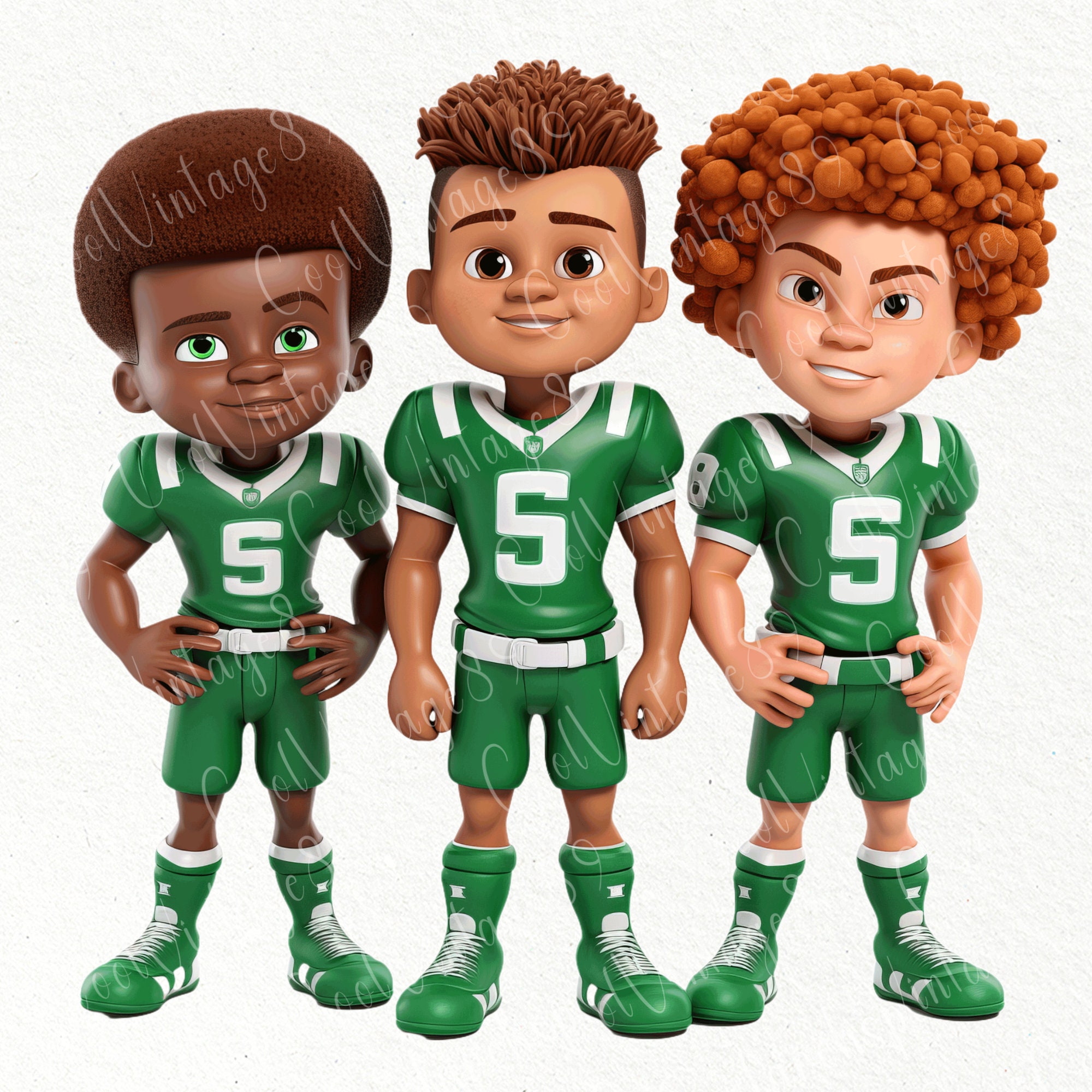 American Football Kids Clipart: PNG Bundle (digital Downloads) - Etsy