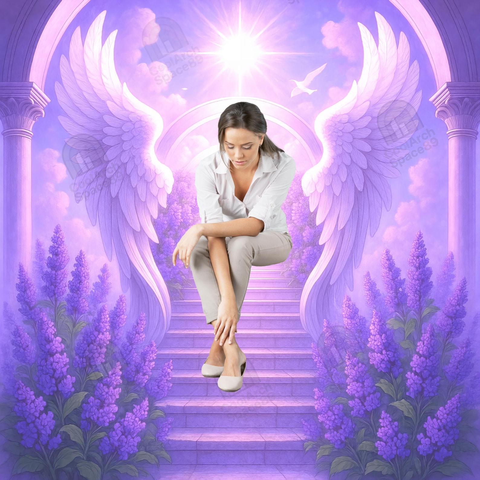 Purple Sky Heaven Background Clouds Memorial Digital Backdrops. - Etsy