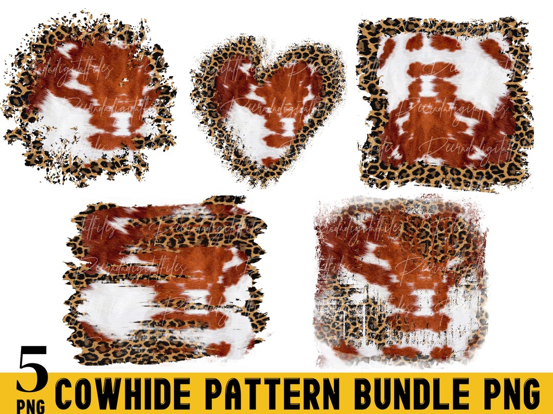 Cowhide Pattern Distressed Background Png Design Bundle - Etsy