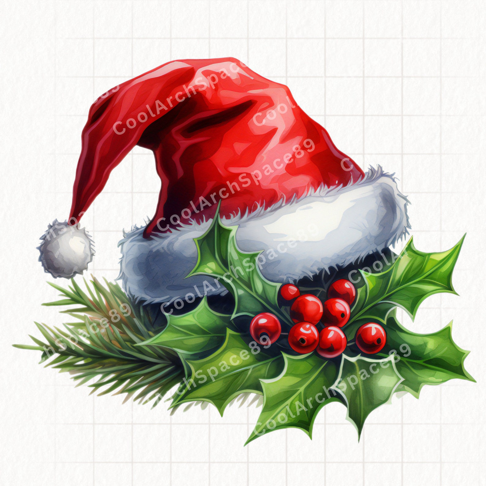 27 Santa Hat Bundle Clipart, Santa Hat Clip Art, Christmas Hat, Digital ...