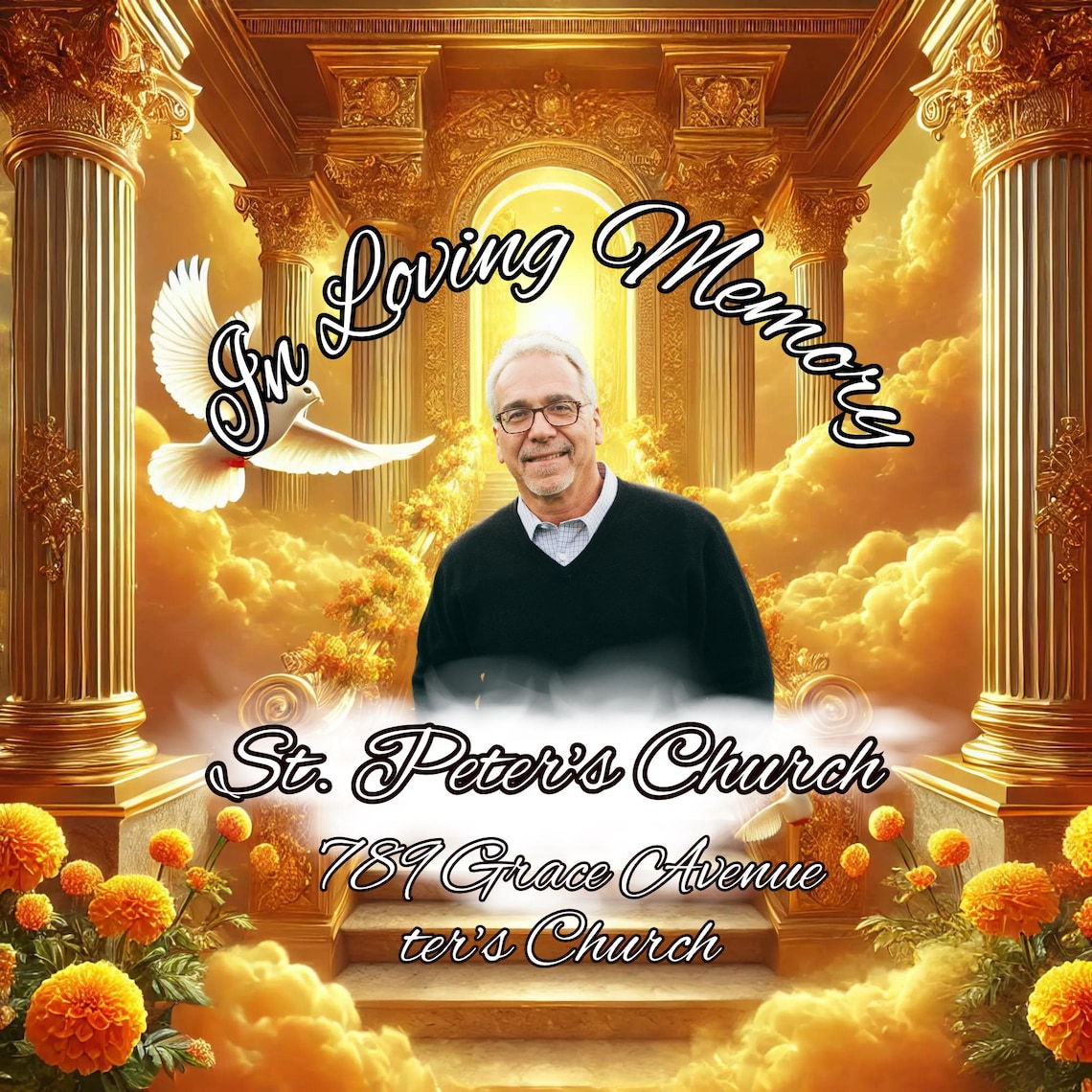 Gold Heaven Backgrounds JPG: Memorial Photography Backdrop (3000x3000 ...