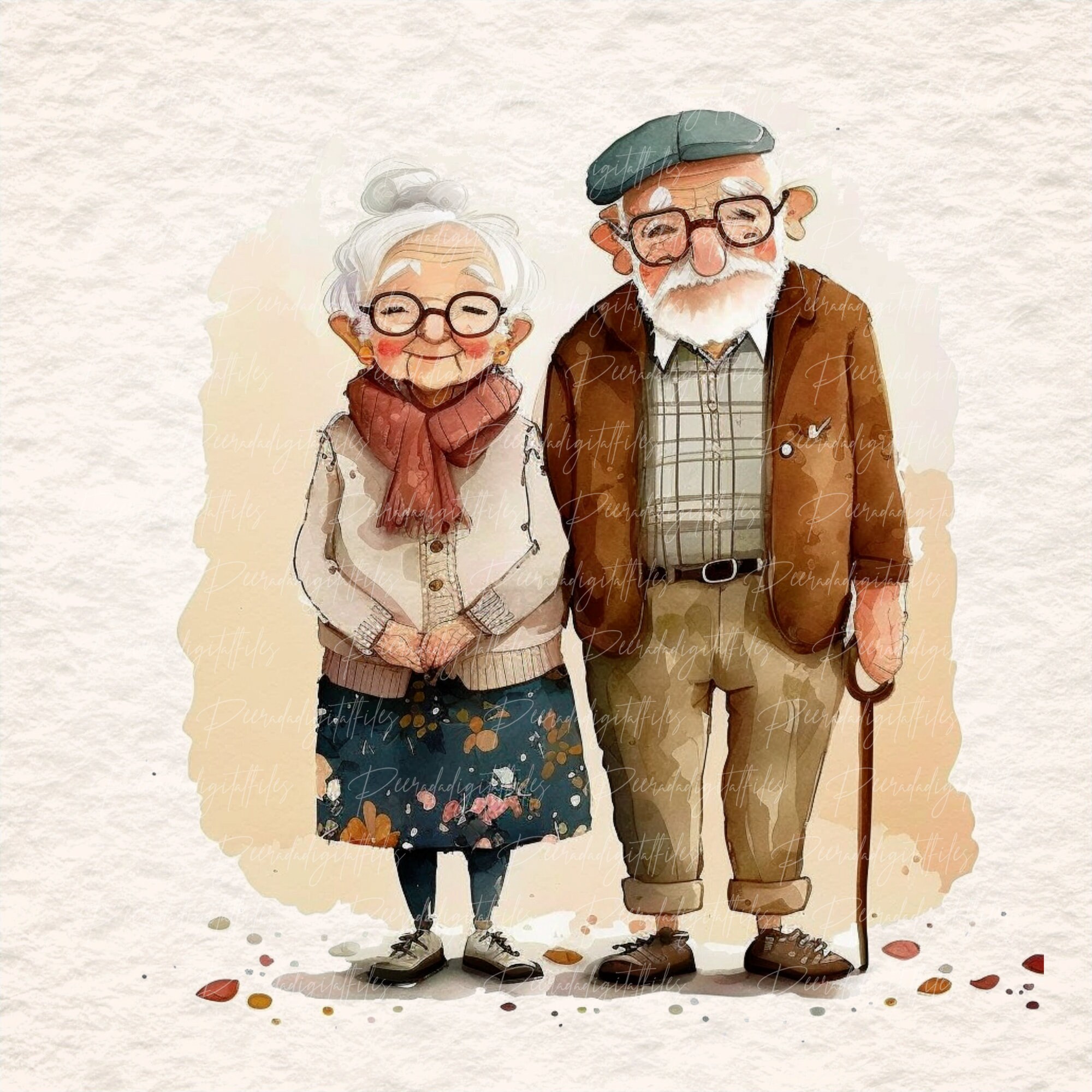 Grandparents Watercolor 5 Png Bundle , Sublimation Png , Clipart , T ...