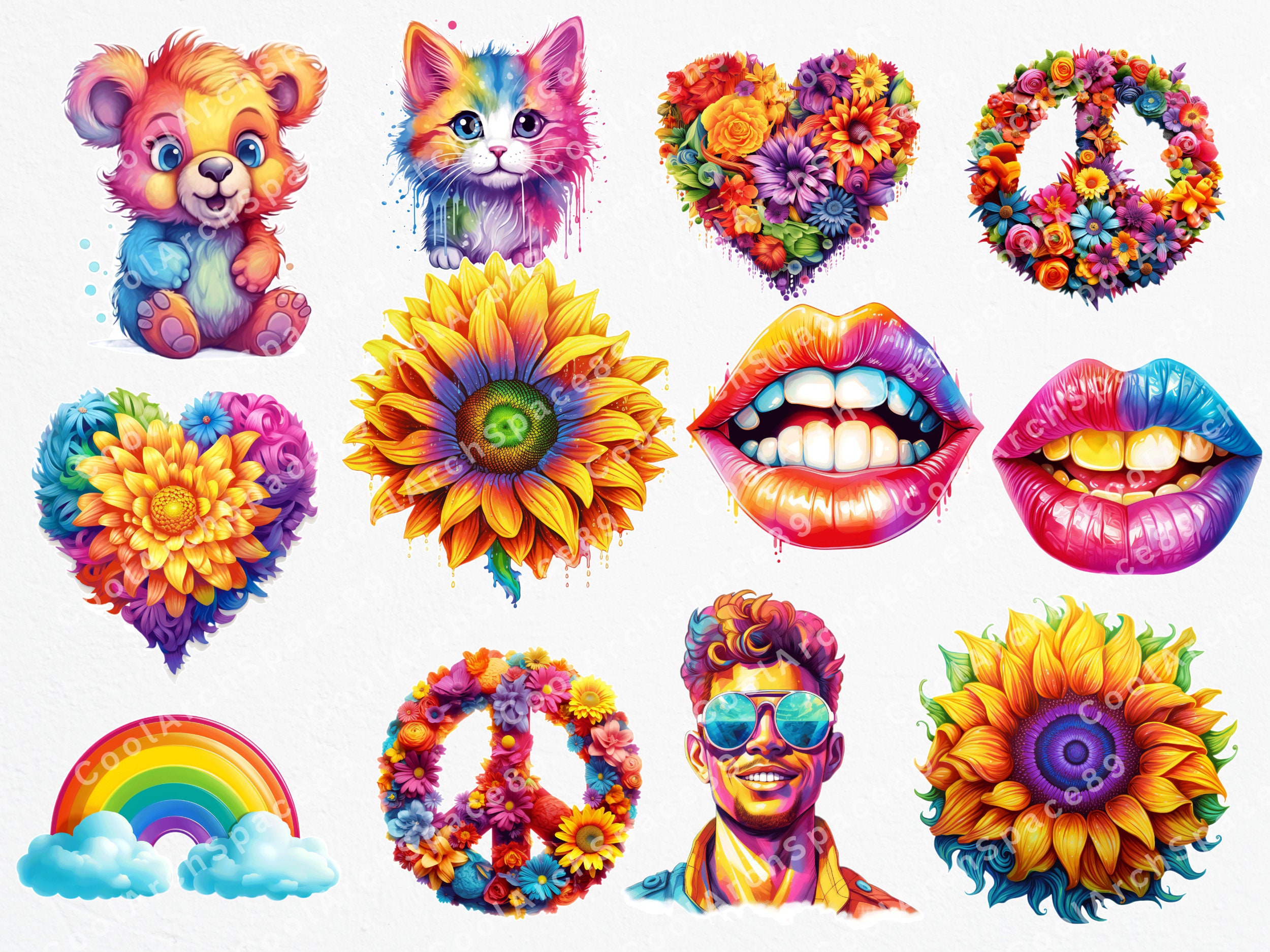 45 PNG Watercolour LGBTQ Pride Clipart Bundle, LGBT Pride Month Files ...