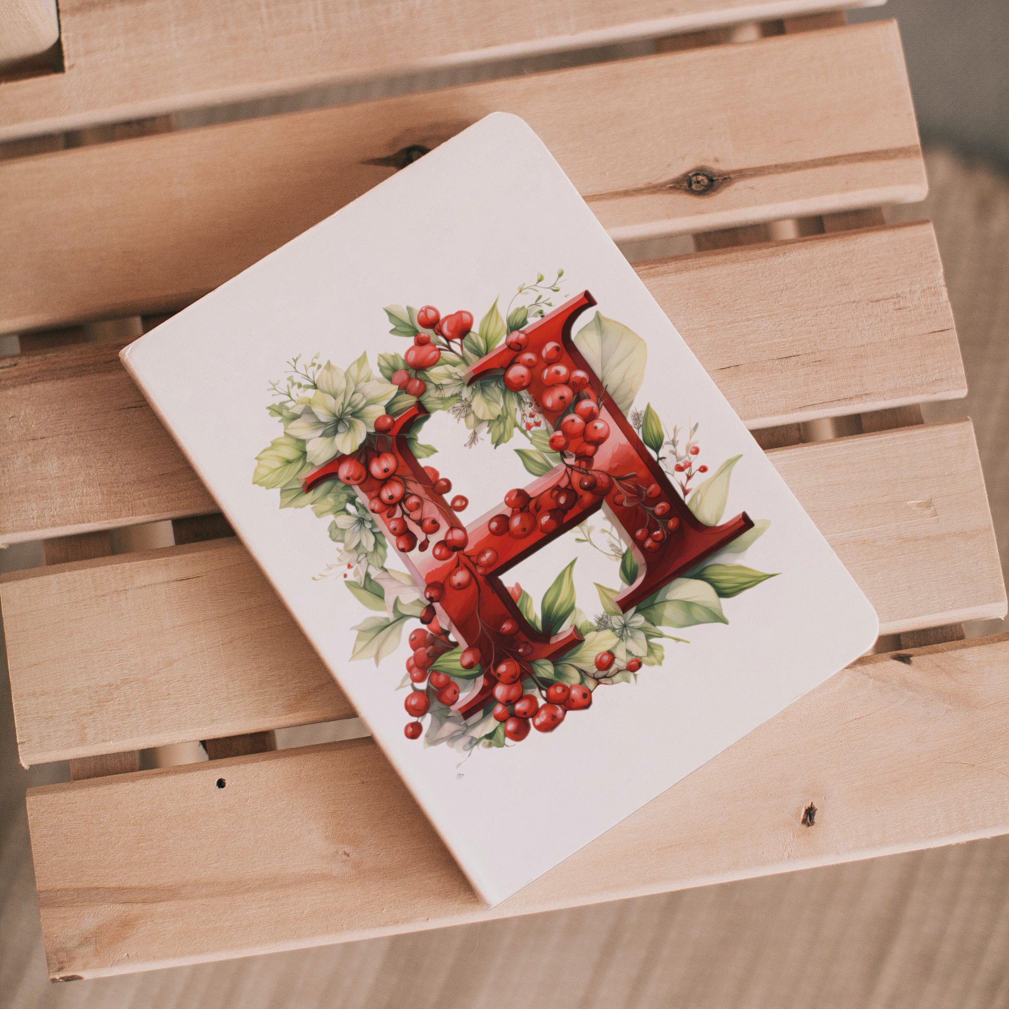 Watercolor Letter Santa Alphabet Watercolor Clipart, Floral Letters ...