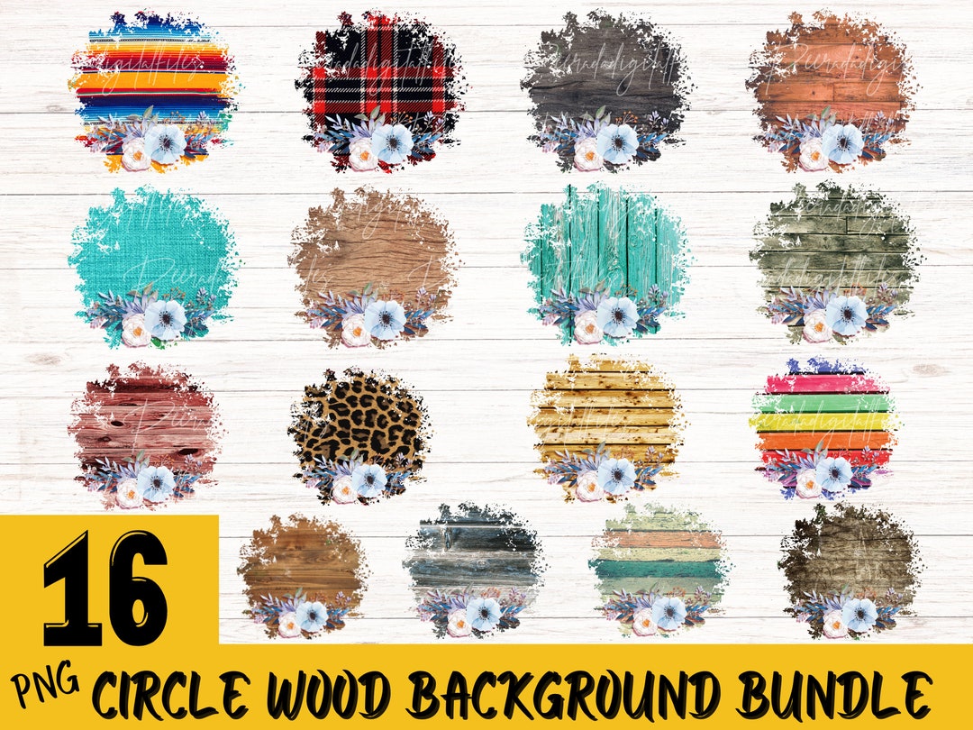 Western Circle Backgrounds: PNG Bundle (digital Download) - Etsy