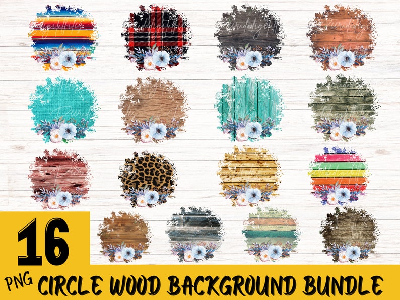 Western Circle Backgrounds: PNG Bundle (digital Download) - Etsy