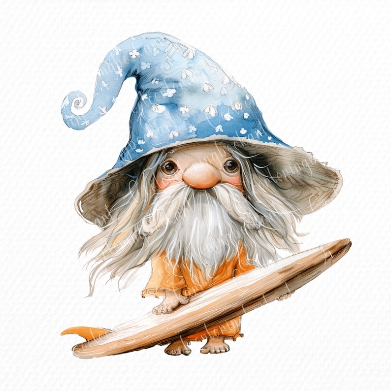 27 PNG Summer Surf Board Gnome Clipart Gnome Clipart, Surf Gnome Png ...