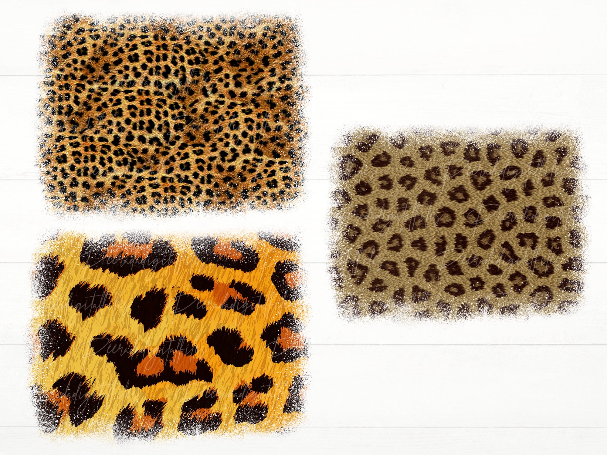 Distressed Leopard Background Png Background Splash Cheetah - Etsy