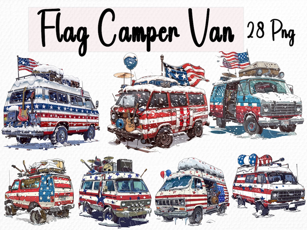 28 PNG American Flag Van PNG , Commercial Use Clipart Vector Graphics ...