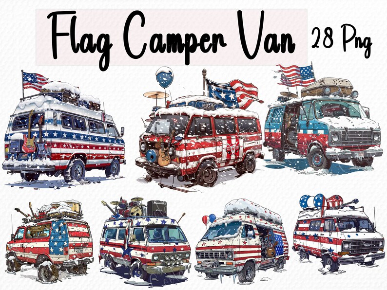 28 PNG American Flag Van PNG , Commercial Use Clipart Vector Graphics ...