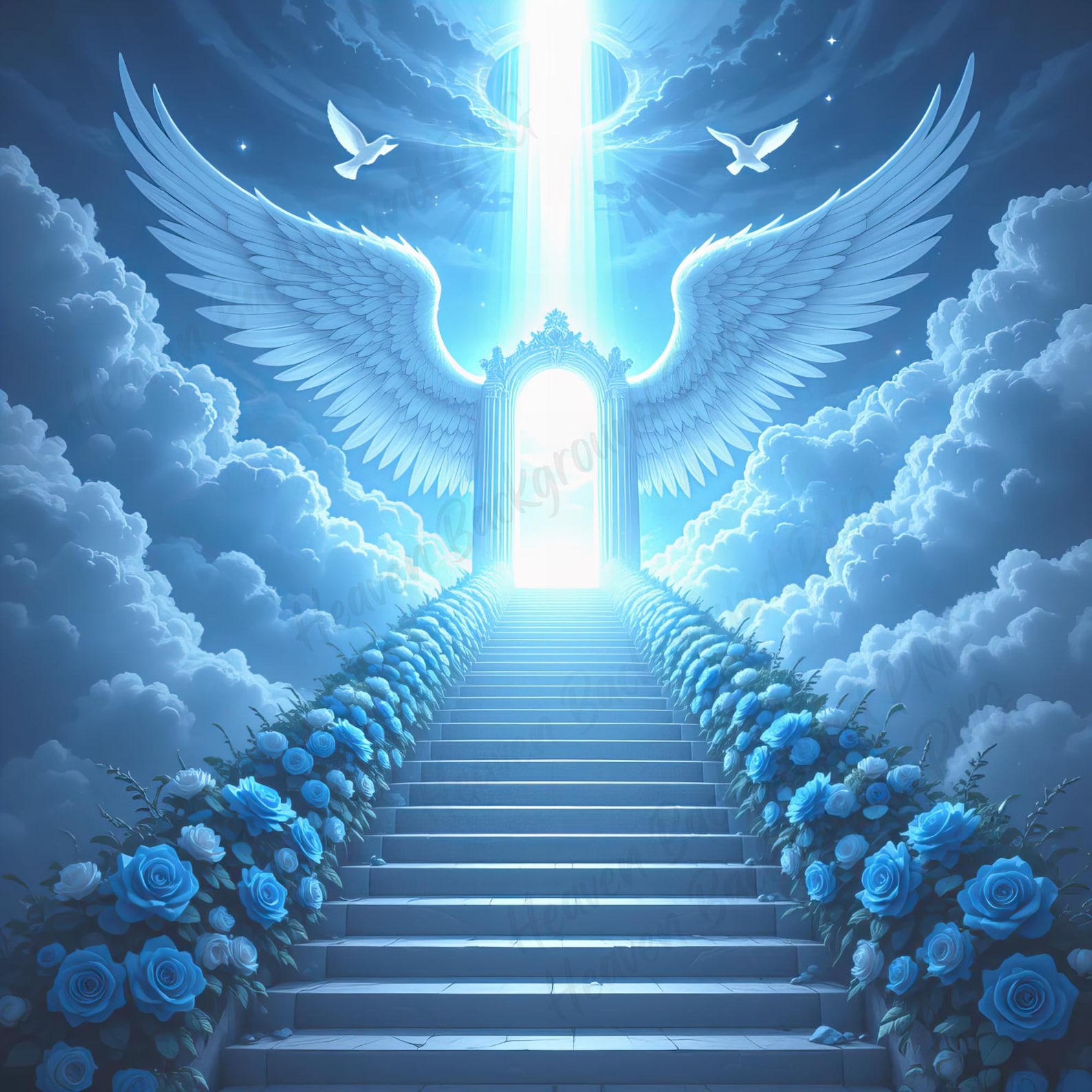 Blue Memorial Background Heaven Background Images,jpg in Loving Memory ...