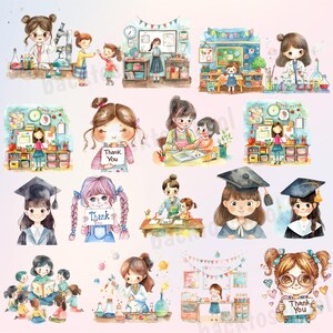 20 Back to School Clipart PNG, Cute School Supplies Graphics, Kids ...