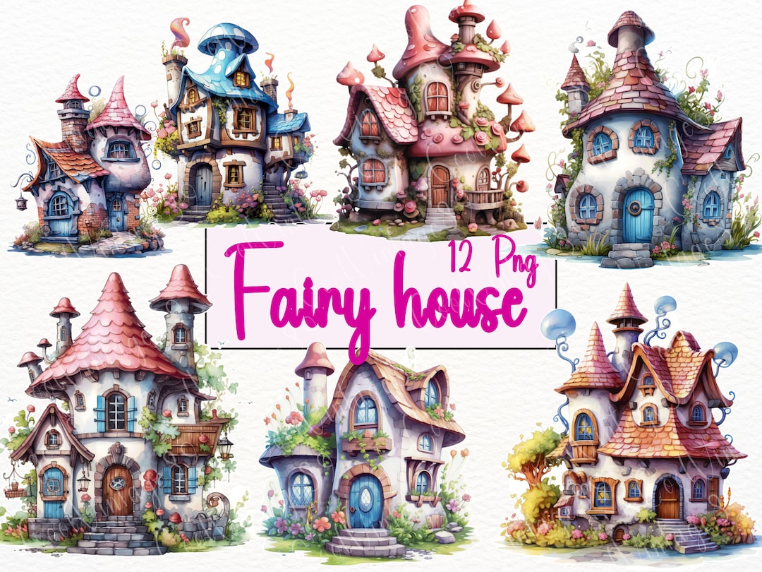 Fairytale House Clipart Bundle, Fantasy Kids Art (digital Downloads) - Etsy
