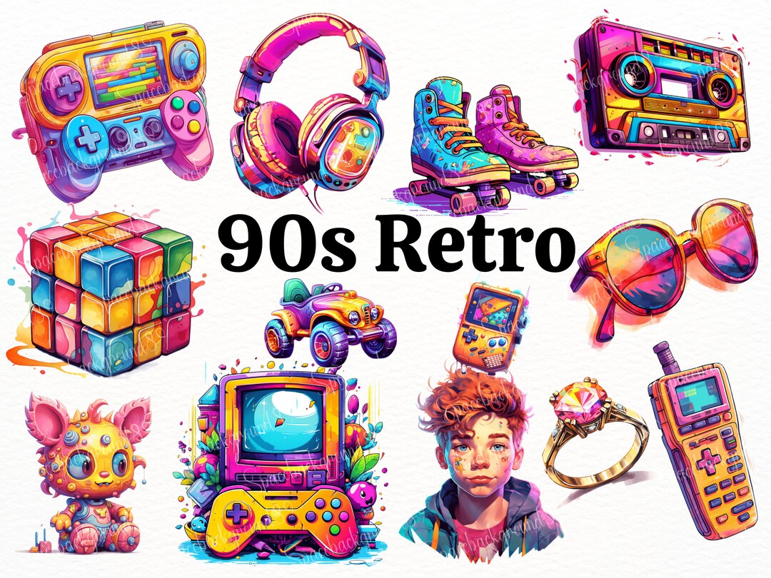 22 PNG 90s Retro Summer Bundle Png Clipart Bundle ,retro Clipart, 90s ...