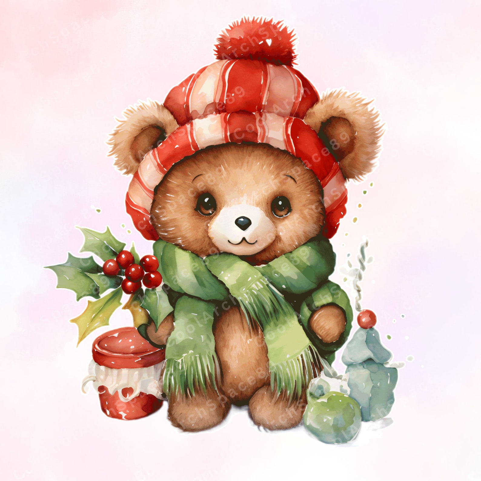 15 Christmas Teddy Bear Clipart PNG, Teddy Bear Clipart, Christmas ...