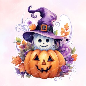 12 Halloween Ghost Clipart, Ghost Clipart, Pumpkin Clipart, Commercial ...