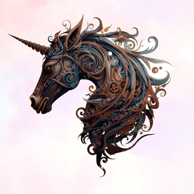 27 Fantasy Carousel Horse Clipart Digital Downloads Fantasy - Etsy