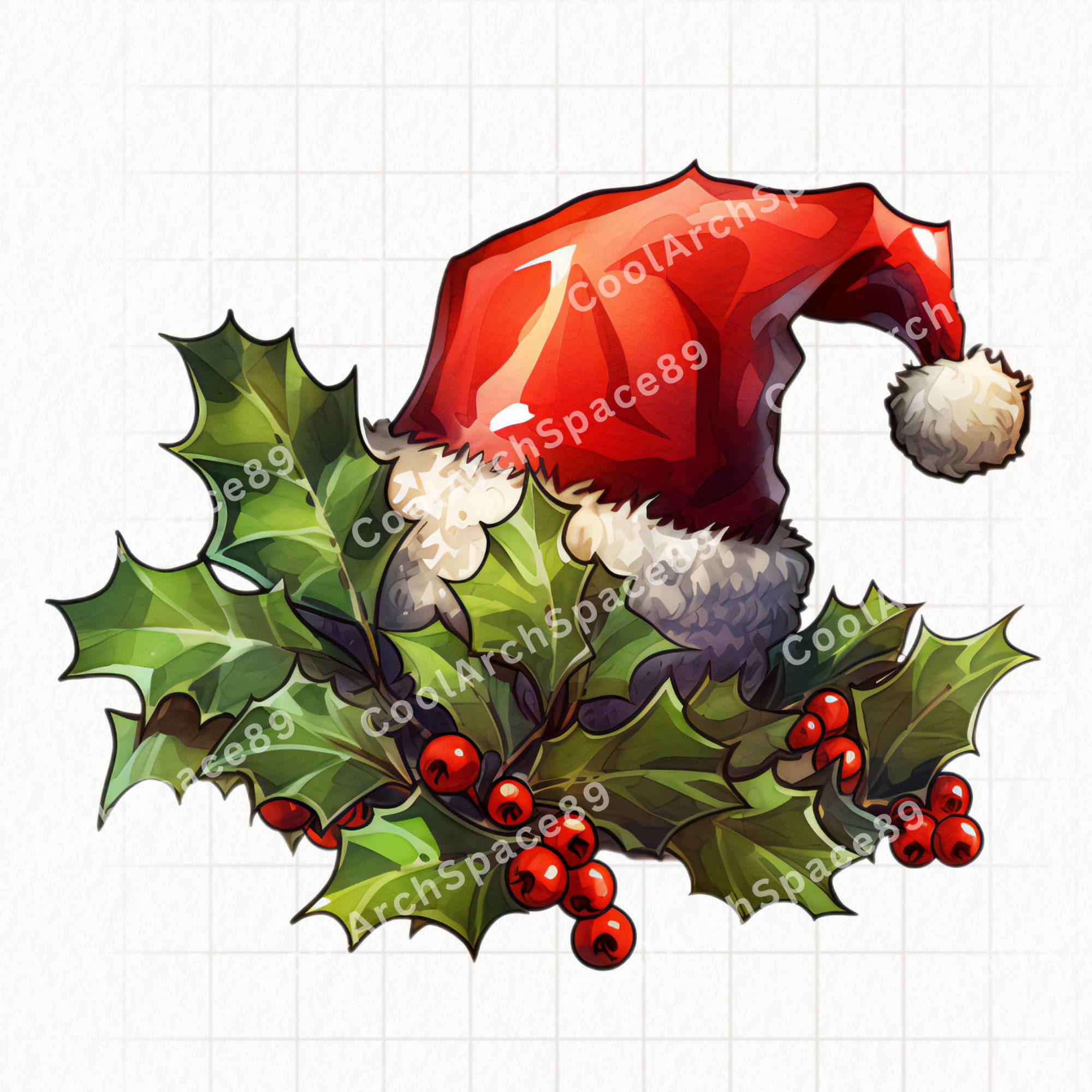 27 Santa Hat Bundle Clipart, Santa Hat Clip Art, Christmas Hat, Digital ...