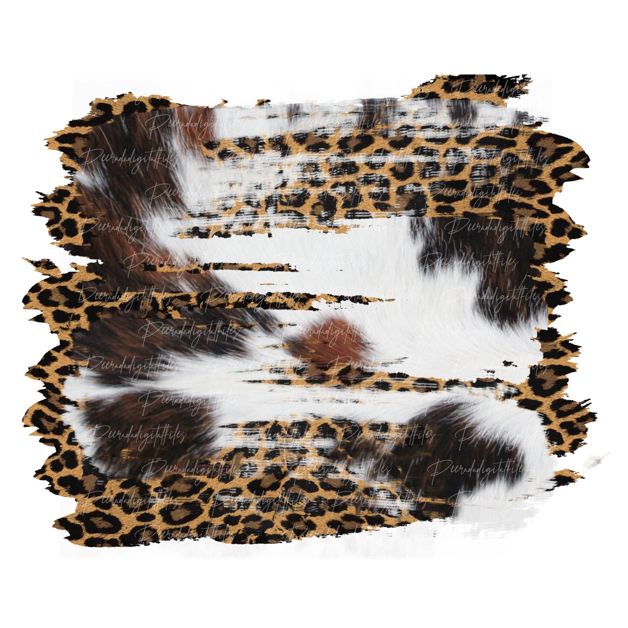 Cowhide Pattern Distressed Background Png Design Bundle, Cowhide Png ...