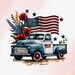 6 Trucker USA Flag Watercolor Clipart Png,trucks Boys Clipart American ...