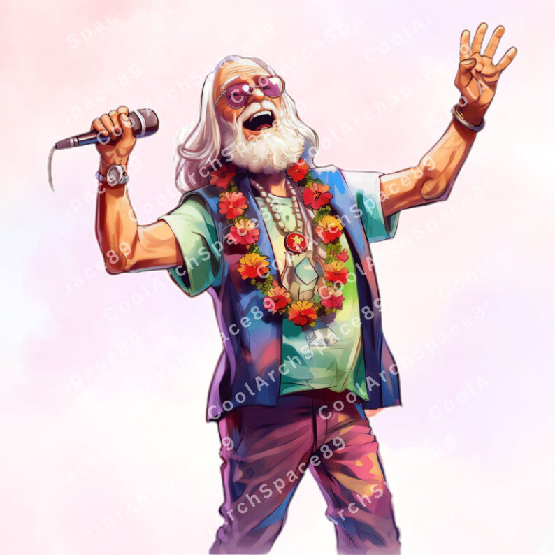 19 PNG Hippie Grandpa Clipart PNG Bundle , Divertido abuelo acuarela ...