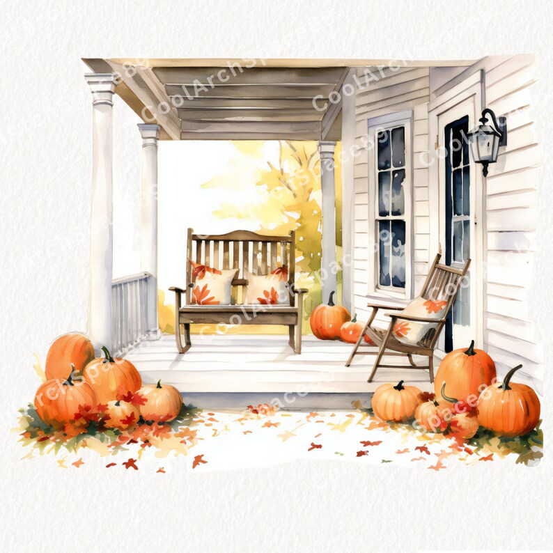 19 Autumn Cozy Fall Clipart Bundle , Autumn Fall Farmhouse Clipart ...