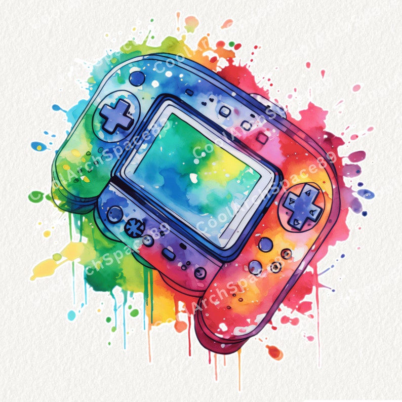 8 Game Controller Clipart Bundle, Full Commercial Use, Video Game ...