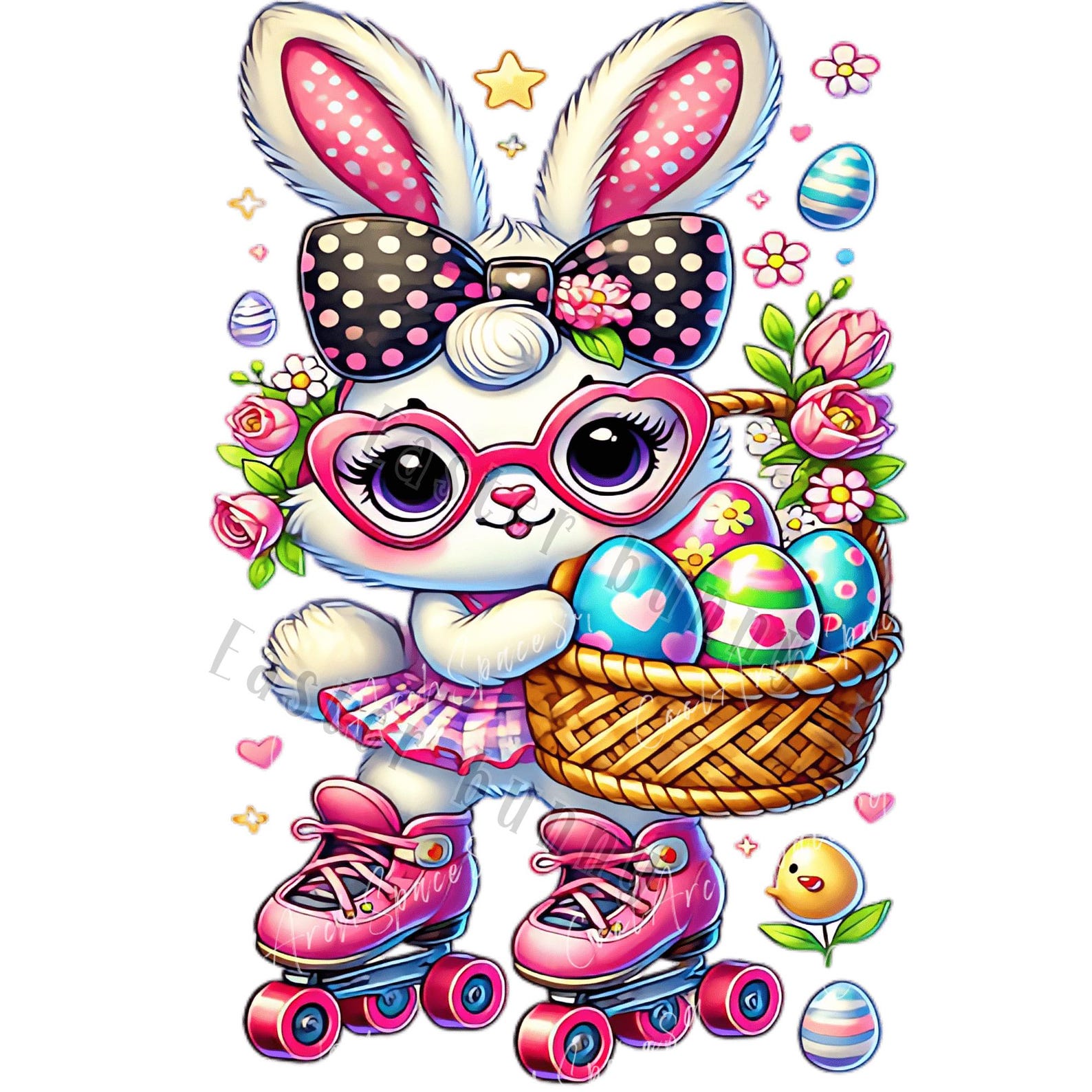 20 Funny Easter Day Clipart, Cute Bunny Easter PNG, Cartoon Easter Eggs ...