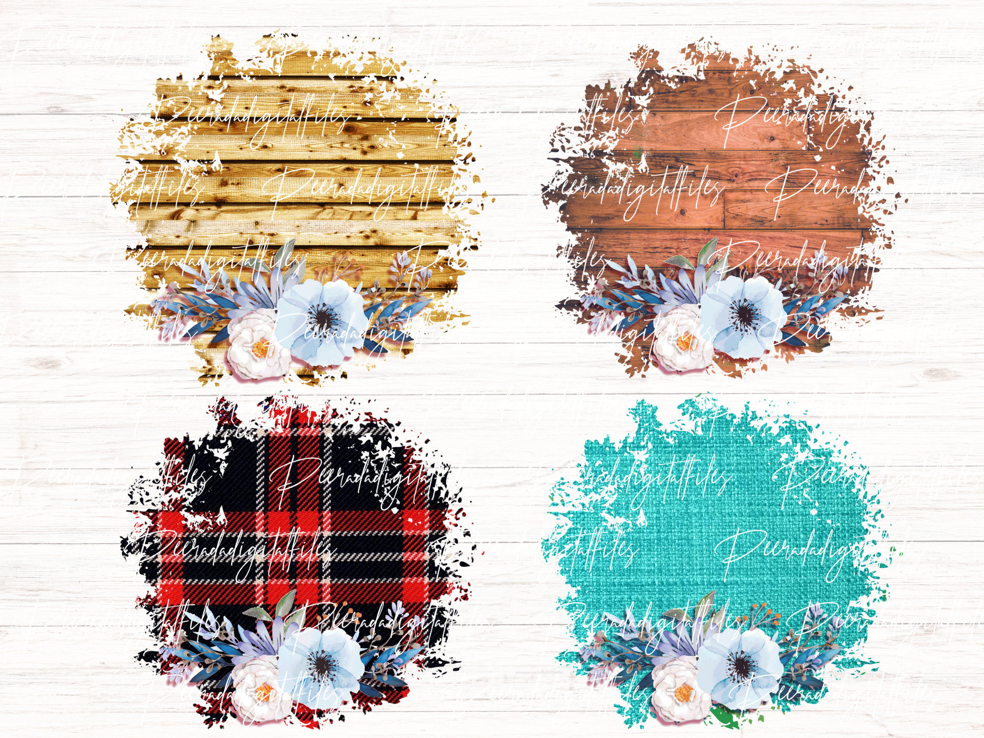Western Circle Backgrounds: PNG Bundle (digital Download) - Etsy