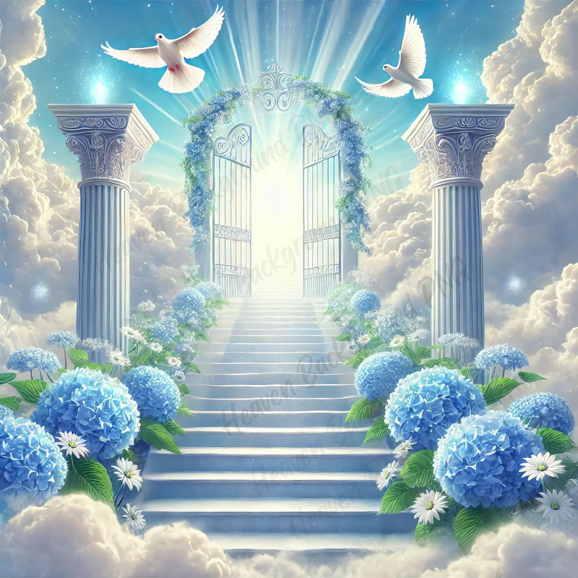 Stairway to Heaven Background Sky Overlays Road to Heven Cloud Overlay ...