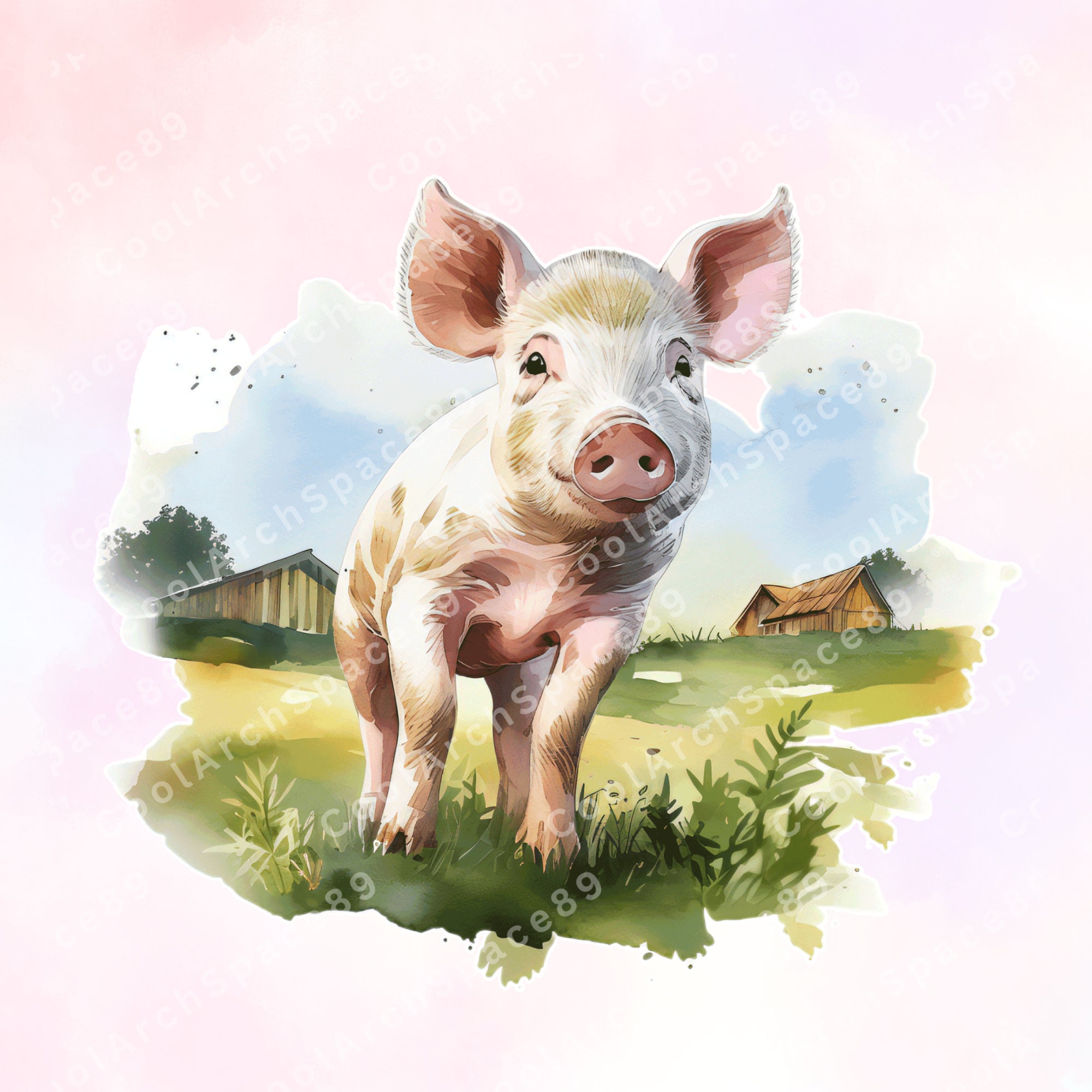 29 Cute Animals Farm Land Bundle, Farmers - Perfect for Decor, Baby ...