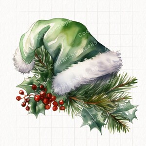 27 Santa Hat Bundle Clipart, Santa Hat Clip Art, Christmas Hat, Digital ...