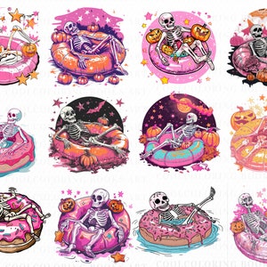 30 PNG Skeleton Donut Halloween Clipart, Donut PNG, Snarky Skeleton ...