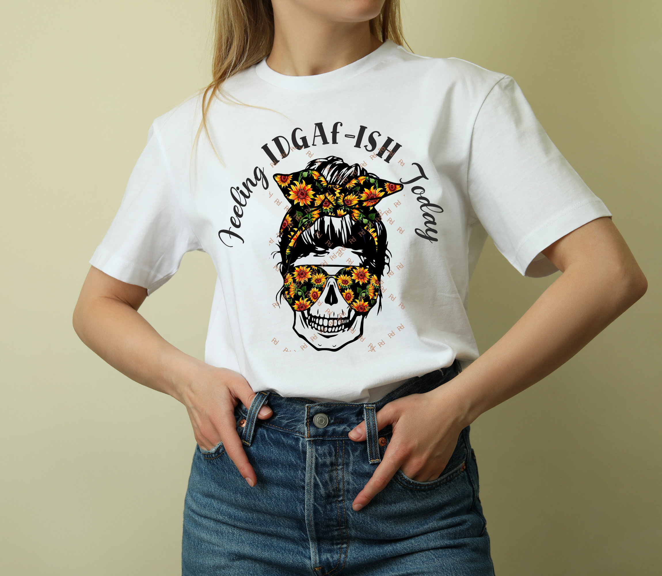 Feeling Idgaf-ish Today Skull Png, Skull Mom With Sunflower, Geometry ...