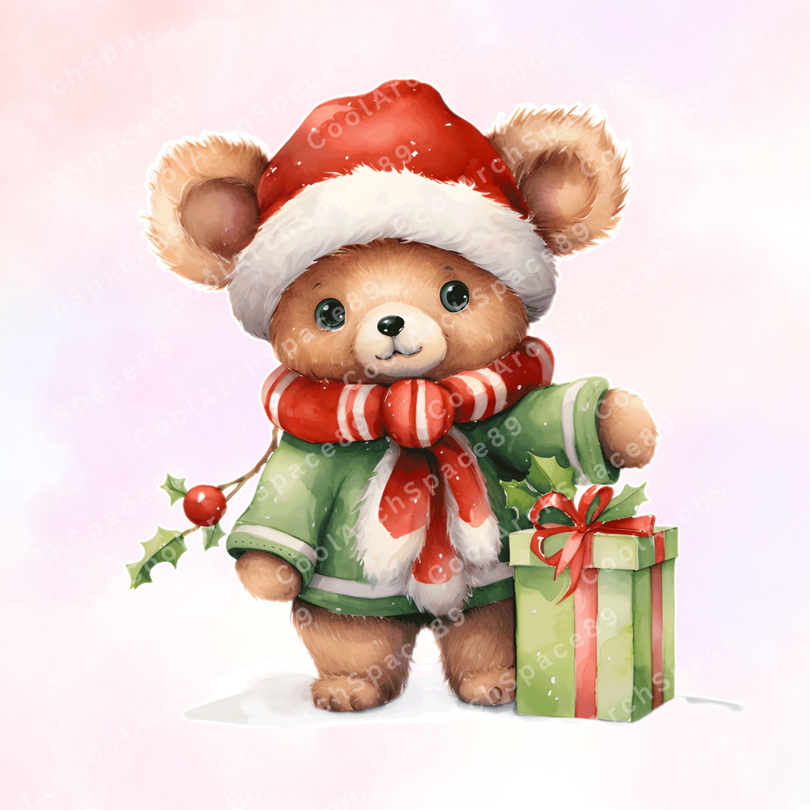 15 Christmas Teddy Bear Clipart PNG, Teddy Bear Clipart, Christmas ...