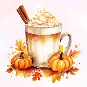 20 Fall Coffee Bundle Png , Halloween Coffee Latte Png Bundle, Pumpkin ...