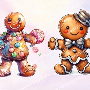 14 Gingerbread Man Clipart Bundle , Digital Download Card Making ...