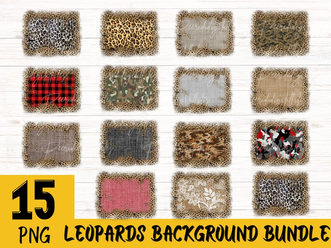 Leopards Background Bundle PNG, Leopards Background Sublimation ...