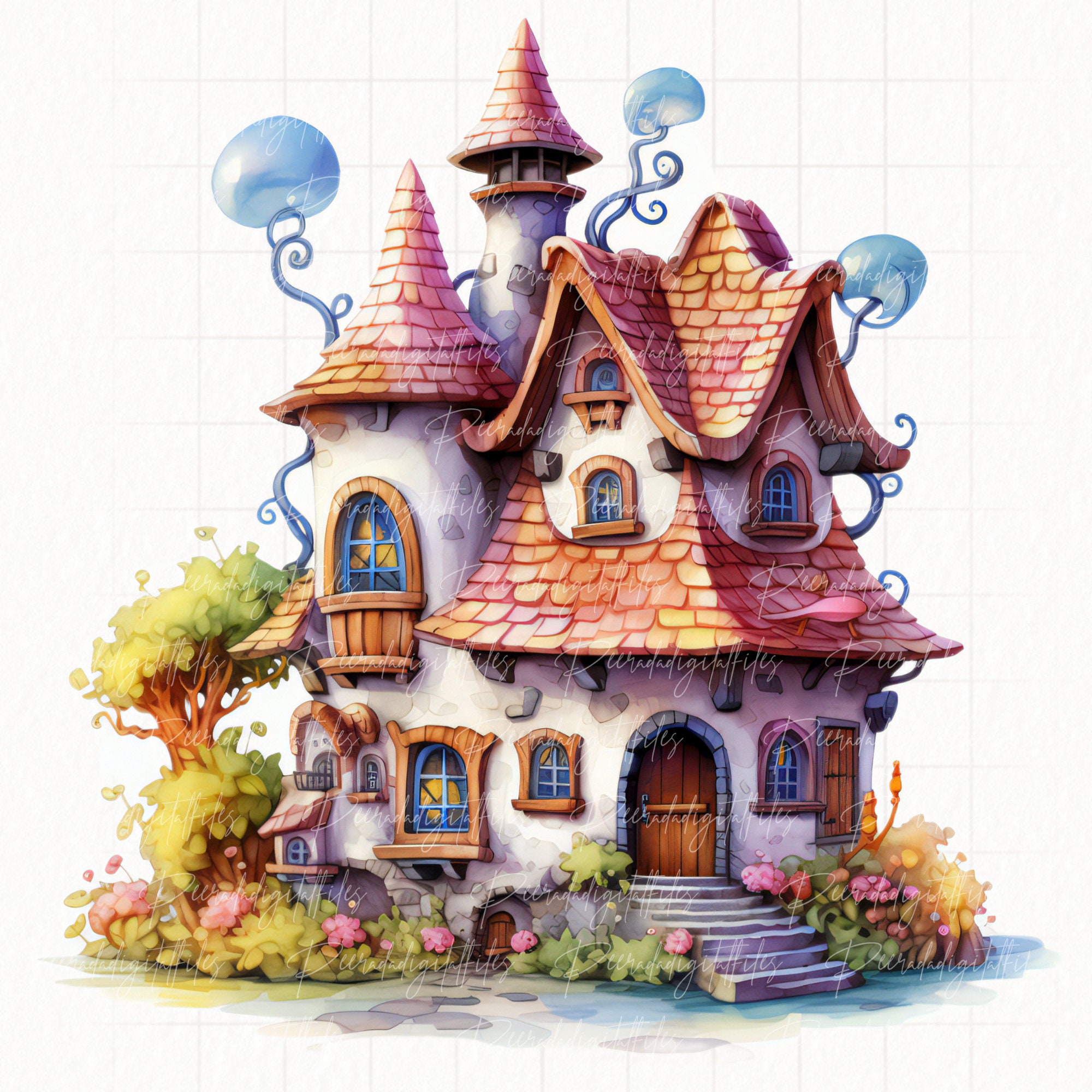 Fairytale House Clipart Bundle, Fantasy Kids Art (digital Downloads) - Etsy