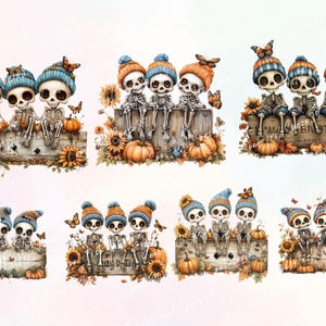 19 PNG Fall Pumpkin Skeleton Skull Clipart, PNG Halloween Clipart ...