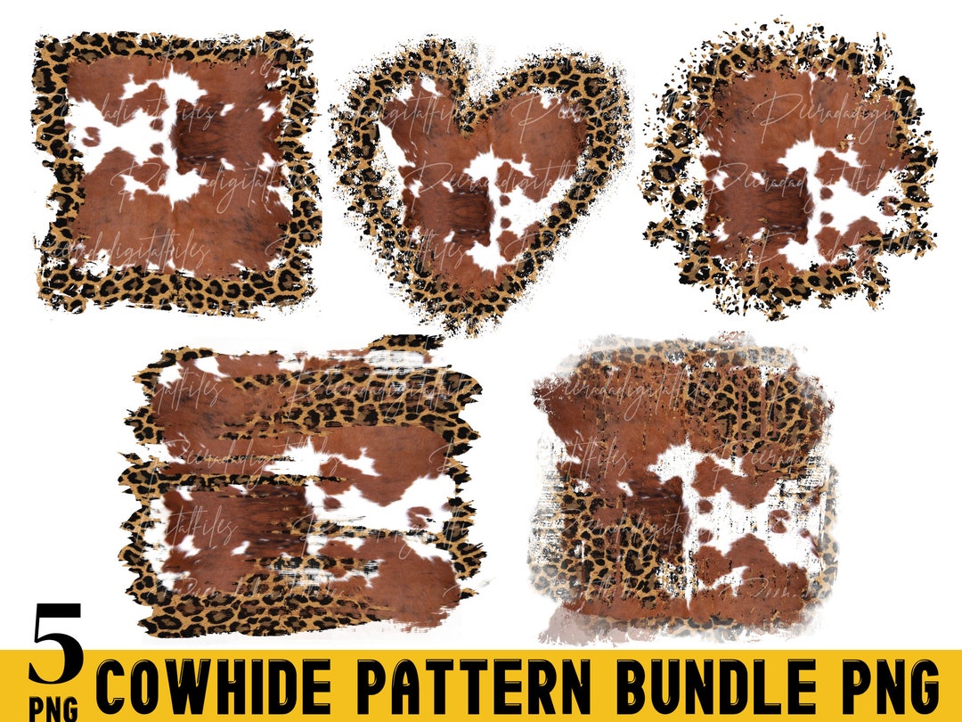 Cowhide Pattern Distressed Background Png Design Bundle - Etsy