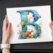 Watercolor Ocean Alphabet Clipart: Floral Reef Letters (digital ...