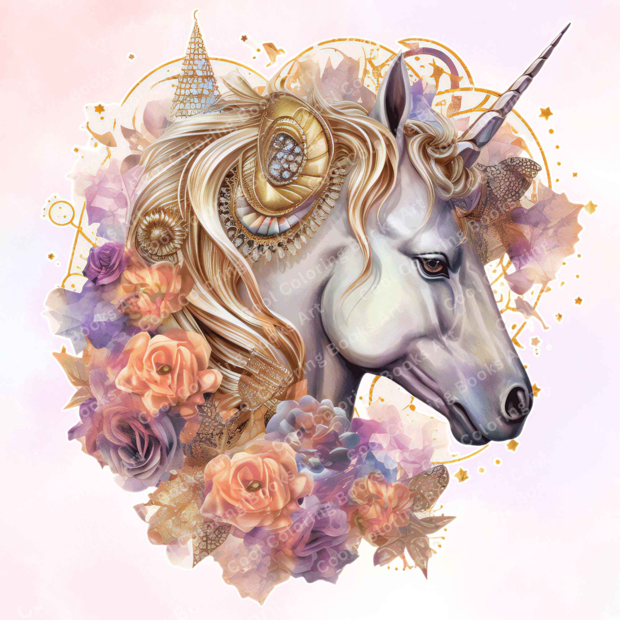 57 Unicorn Glitter Clipart Bundle , Digital Downloads, Majestic Magic ...