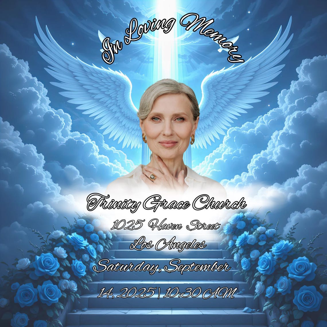 Blue Memorial Background Heaven Background Images,jpg in Loving Memory ...