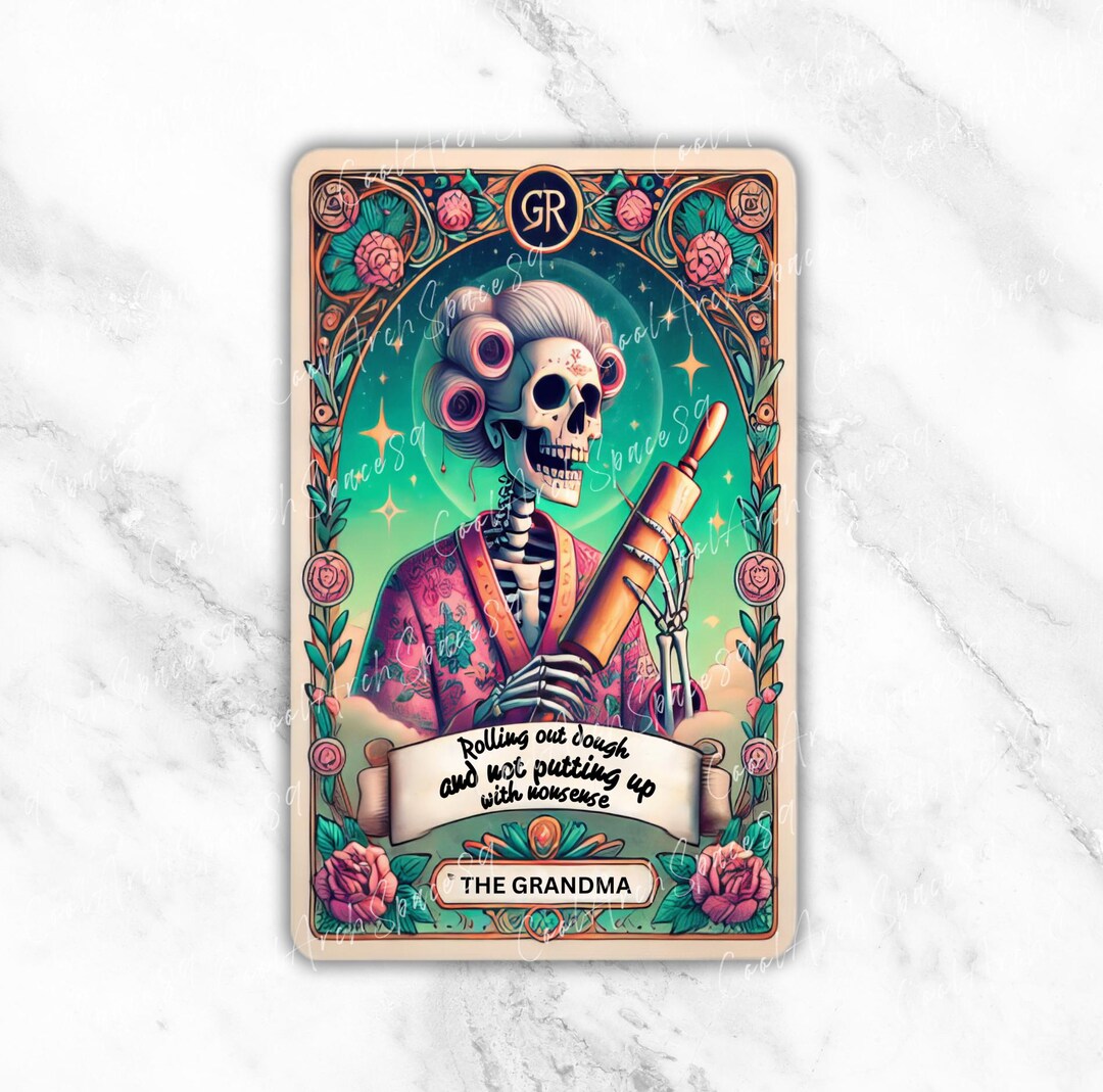 Funny Skeleton Grandma Clipart for Halloween Crafts, Digital Download ...