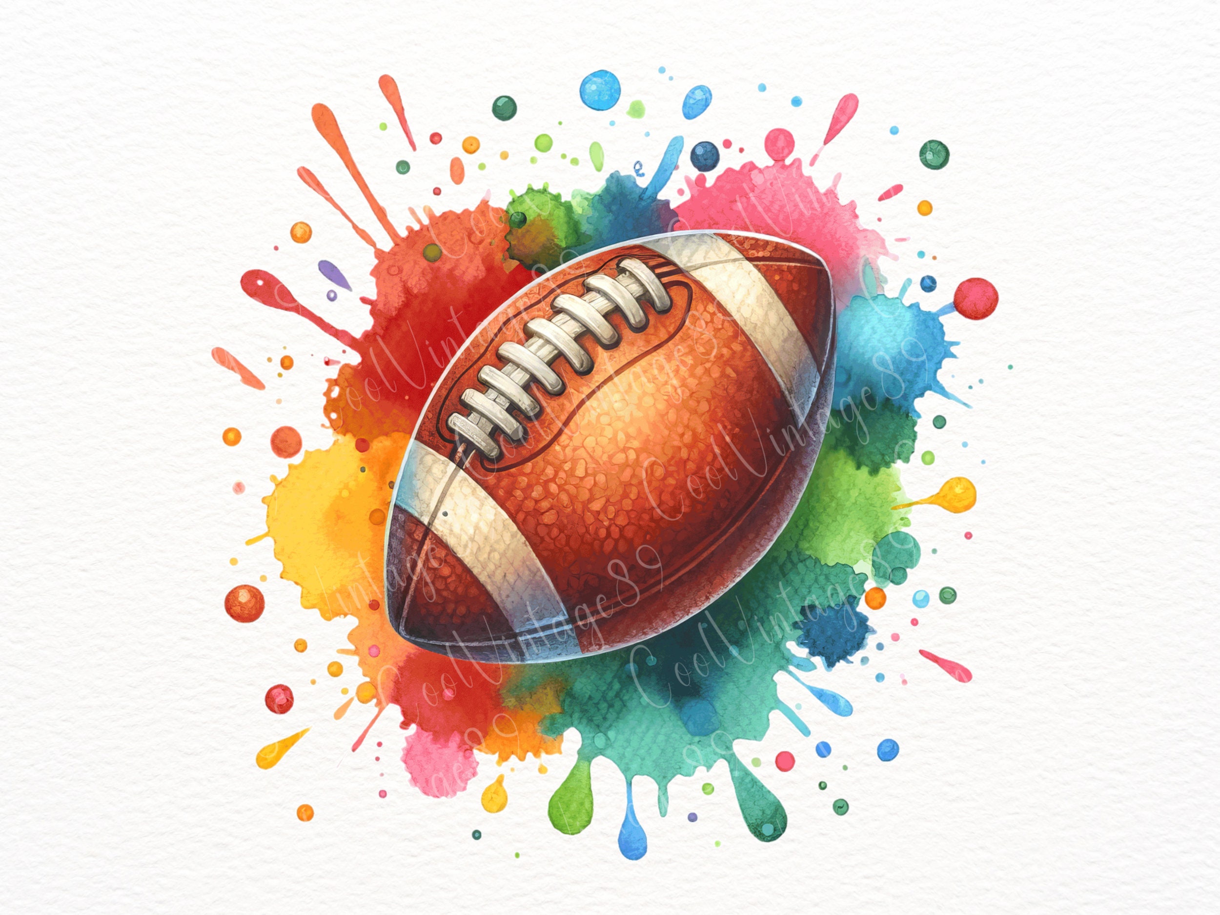 28 PNG Cute Watercolor American Football Clipart Set, Cute Sports ...