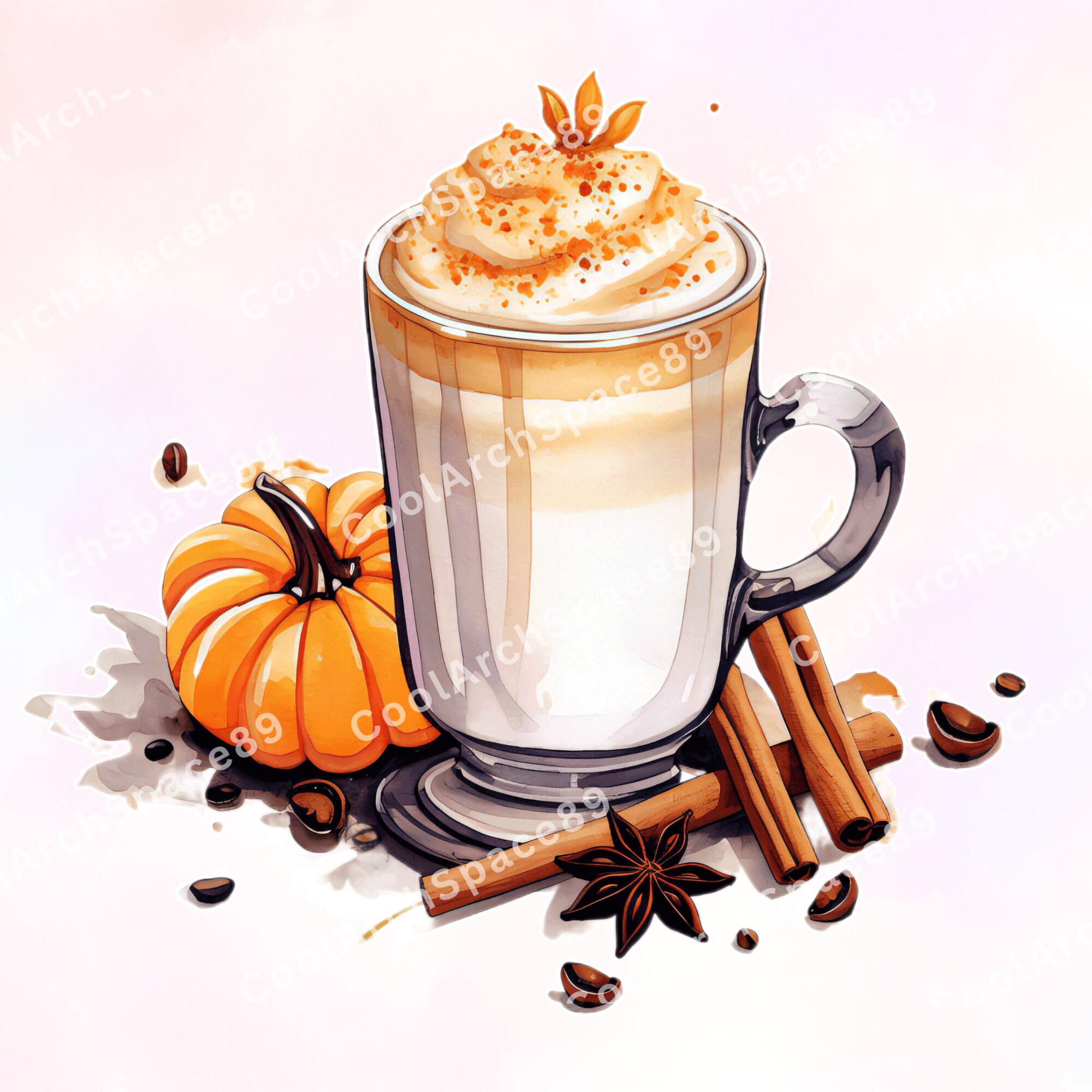 20 Fall Coffee Bundle Png Halloween Coffee Latte Png Bundle - Etsy