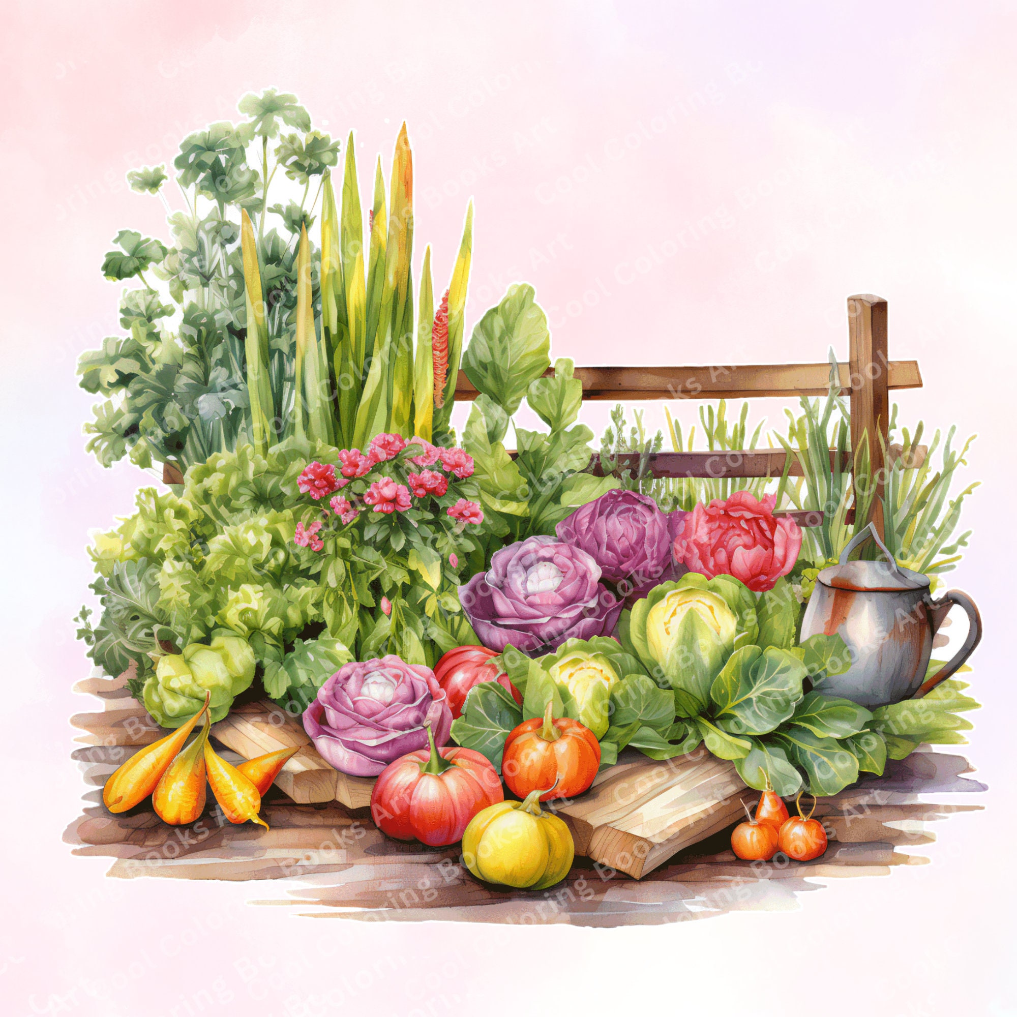 20 Garden Clipart, Vegetable Garden, Vegetables Clipart, Garden ...