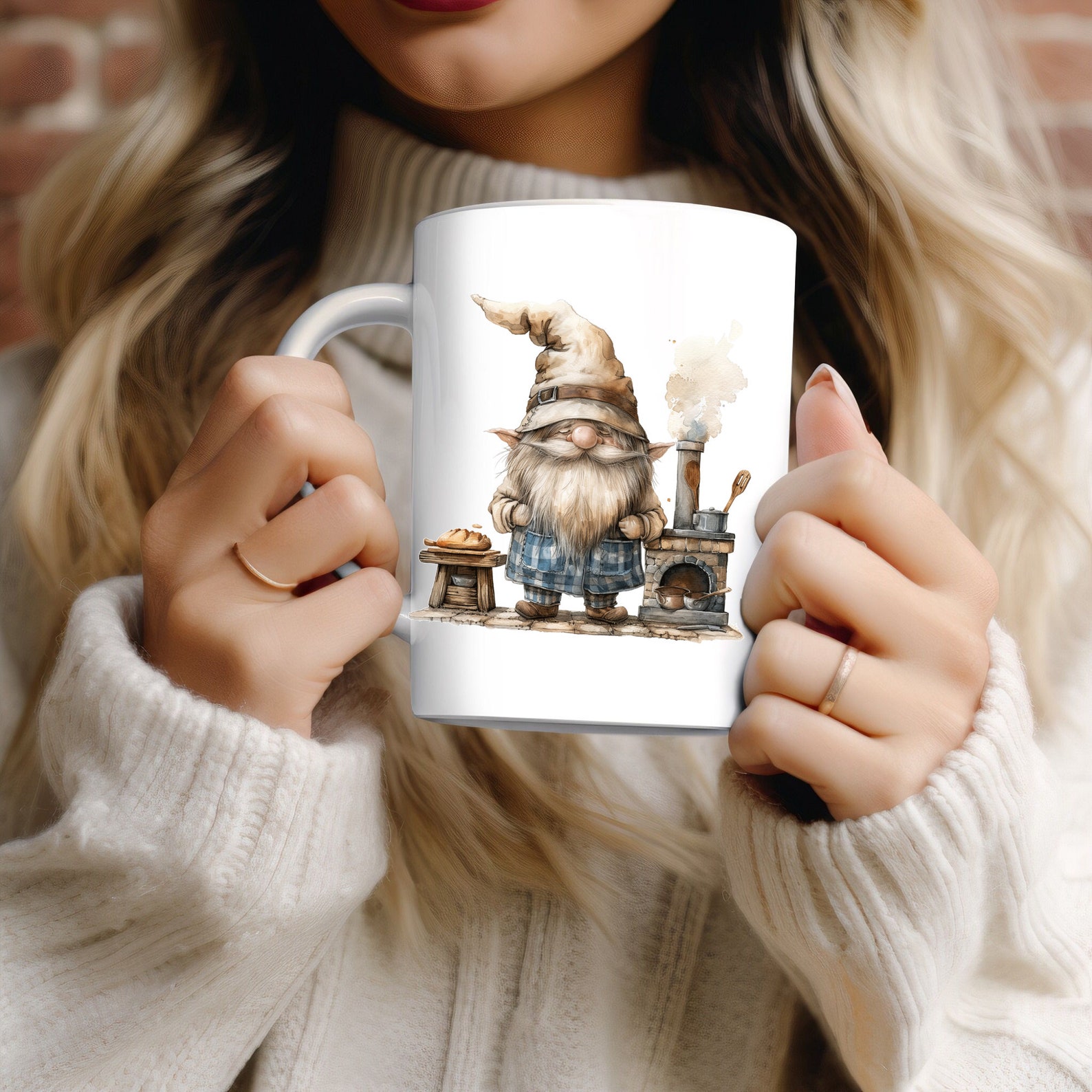 25 PNG Watercolor Baker Gnomes, Baking Gnomes Png, Chef Gnome, Cute ...