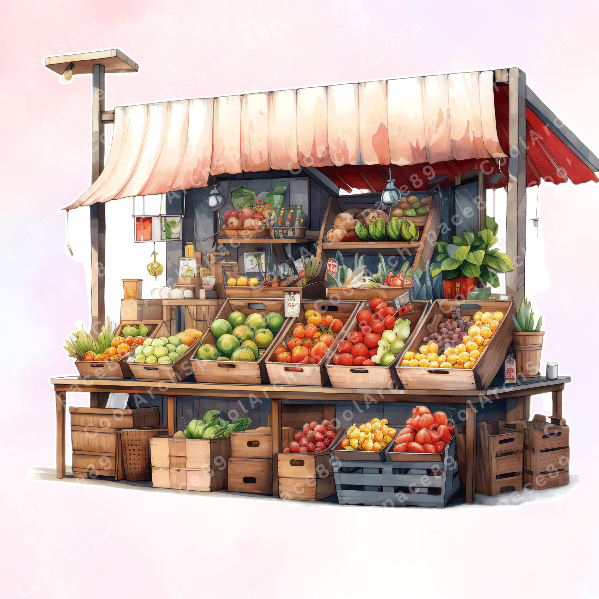 18 Vintage Farmers Market Clipart, PNG Files, Sublimation , Digital ...